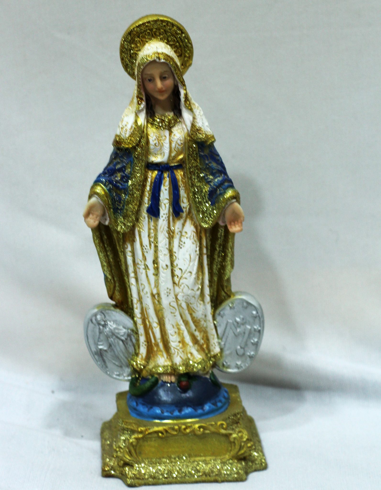 Mary matha (golden rich look) – ( 15 cm height) – Alaihal-Religious ...